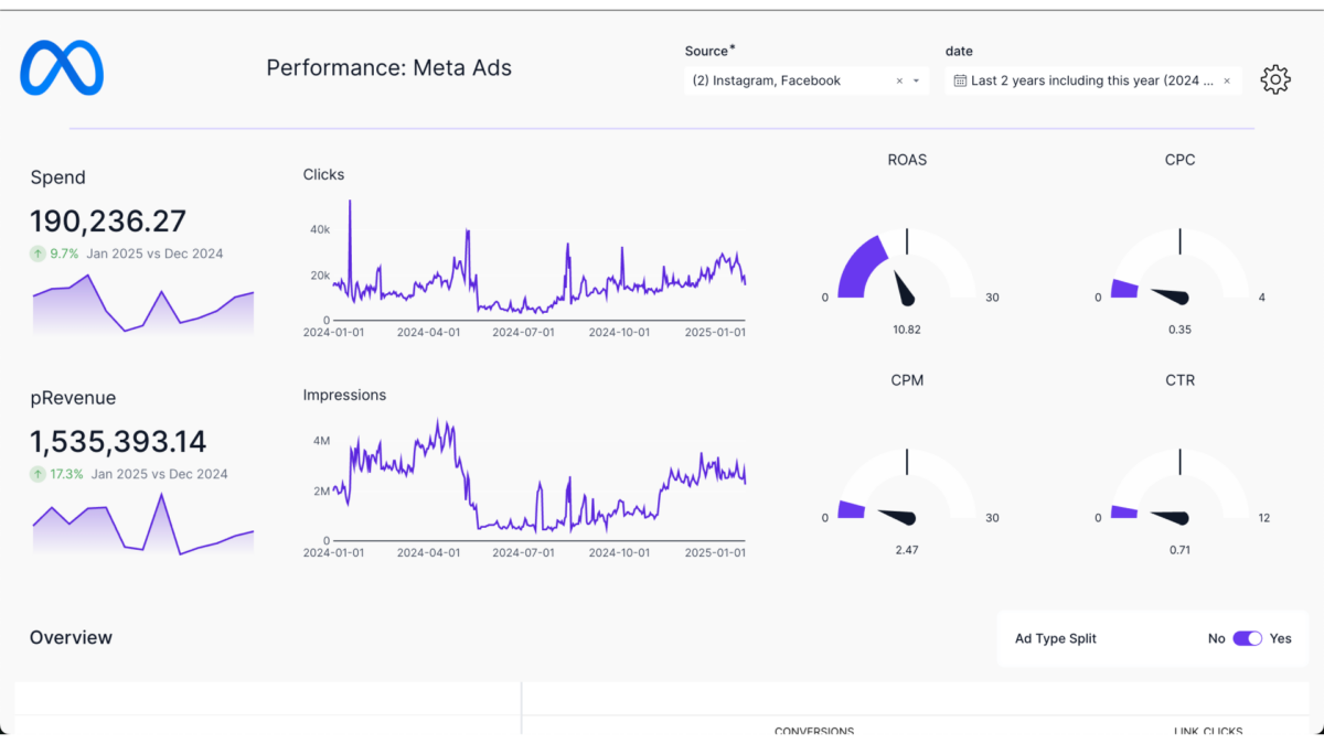 Meta Ads Dashboard - Lifesight
